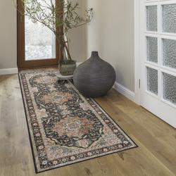 Gertmenian Crystal Print Tiefi Traditional Oriental Black Multi 8' x 10 ...