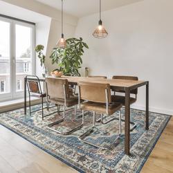 Gertmenian Crystal Print Soha Traditional Moroccan Blue 9' x 13' Area ...