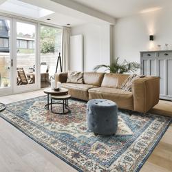 Gertmenian Crystal Print Soha Traditional Moroccan Blue 8' x 10' Area ...