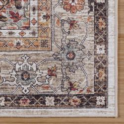 Gertmenian Crystal Print Soha Traditional Moroccan Brown 6' x 9' Area ...