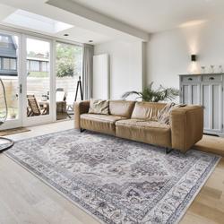 Gertmenian Crystal Print Soha Traditional Moroccan Gray 9' x 13' Area ...