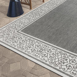 Gertmenian Paseo Tedo Dark Grey/White 5' x 8' Area Rug at Menards®