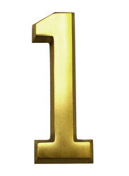 SoftCurve 4" Brass Address Number 1 at Menards®