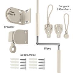 Coolaroo Sesame Cordless Fabric Exterior Roller Shade - 48"W x 72"L at ...