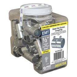 Sigma ProConnex® 1/2" EMT Steel Set Screw Coupling Contractor Pack - 50 ...
