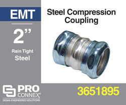 Sigma ProConnex® 2" EMT Raintight Compression Coupling at Menards®