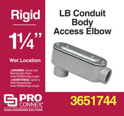 Sigma ProConnex® 1-1/4" Rigid LB Conduit Body at Menards®