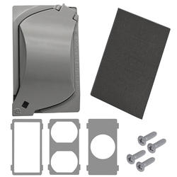 Sigma Engineered Solutions® 1-Gang Metal Universal Gray Weatherproof ...