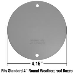 Sigma Engineered Solutions® Round Metal Blank Gray Weatherproof Cover ...