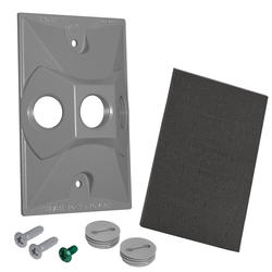 Sigma Engineered Solutions® 1-Gang Metal 1/2" 3-Hole Lampholder Gray ...