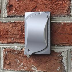 Sigma Engineered Solutions® 1-Gang Metal Universal Gray Weatherproof ...