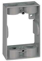 Sigma Engineered Solutions® 1-Gang Metal 1/2" 4-Hole Gray Weatherproof ...