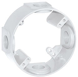 Sigma Engineered Solutions® Round Metal 1/2" 4-Hole White Weatherproof ...