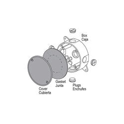 Sigma Engineered Solutions® Round Metal Blank Gray Weatherproof Cover ...