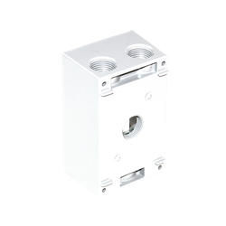 Sigma Engineered Solutions® 1-Gang 1/2" 4-Hole Weatherproof White ...