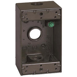 Sigma Engineered Solutions® 1-Gang 3/4" 3-Hole Weatherproof Bronze ...
