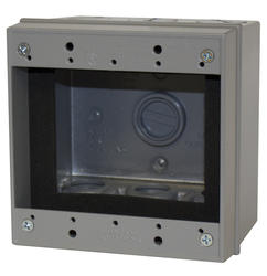 Sigma Engineered Solutions® 2-Gang Metal Gray Weatherproof Extension ...