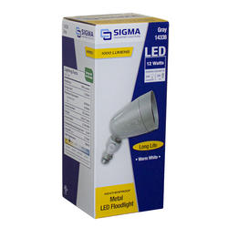 Sigma Engineered Solutions™ 1,000 Lumen Gray LED Swivel Flood Light at ...