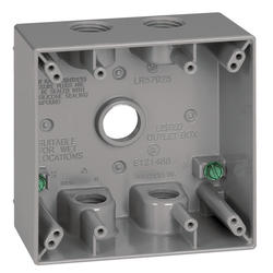 Sigma Engineered Solutions® 2-Gang 1/2" 5-Hole Weatherproof Gray ...