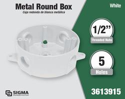 Sigma Engineered Solutions® Round 3/4" 5-Hole Weatherproof White ...
