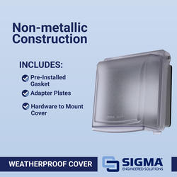 Sigma Engineered Solutions® 2-Gang Non-Metallic Clear While-In-Use ...