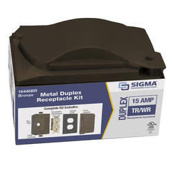 Sigma Engineered Solutions® 1-Gang Bronze Weatherproof Box Cover ...