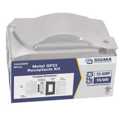 Sigma Engineered Solutions® 1-Gang White Weatherproof Box Cover & GFCI ...