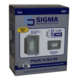 Sigma Engineered Solutions® 1-Gang Non-Metallic GFCI Clear Gray ...