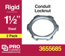 Sigma ProConnex® 1-1/2" Rigid Steel Locknut - 2 Pack at Menards®