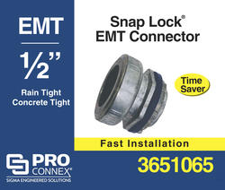 Sigma ProConnex® 1/2" EMT Snap Lock® Compression Connector at Menards®