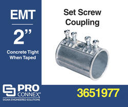 Sigma ProConnex® 2" EMT Set Screw Coupling at Menards®