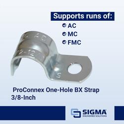 Sigma ProConnex® 3/8" AC/MC/Flex 1-Hole Strap Contractor Pack - 100 ...