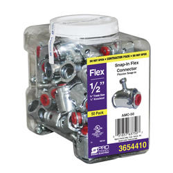 Sigma ProConnex® 1/2" AC/MC/Flex Snap Connector Contractor Pack - 50 ...