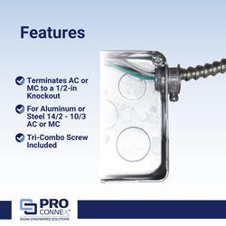 Sigma ProConnex® 3/8" AC/MC/Flex Connector - 10 Pack at Menards®