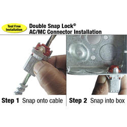 Sigma ProConnex® 3/8" AC/MC/Flex Double Snap Lock® Connector Contractor ...