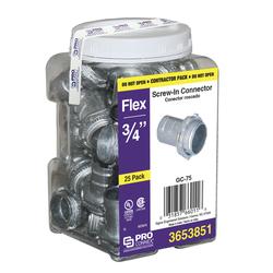Sigma ProConnex® 3/4" AC/MC/Flex Screw-In Connector Contractor Pack ...