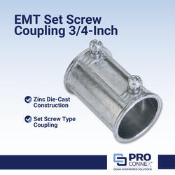 Sigma ProConnex® 3/4" EMT Set Screw Coupling - 5 Pack at Menards®