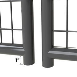 Master Paws 6' H x 5' W Commercial Grade Welded Wire Kennel Gate at ...