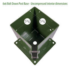 6" x 6" Bolt Down Post Base at Menards®