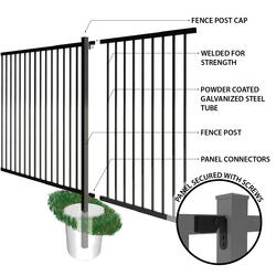 4-10 x 7-9 Black Steel Fence Panel at Menards®