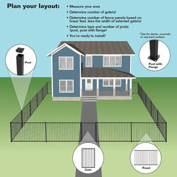 3-3 x 4-10 Black Steel Fence Gate at Menards®