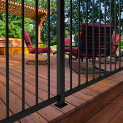 2" x 60" Black Square Steel Fence Post with Flange at Menards®