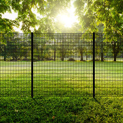 6 x 6 Black Grid Pattern Euro Steel Fence Panel at Menards®