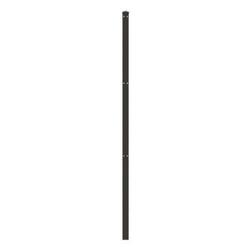 2"x74" Black Grid Pattern Euro Steel Fence Post with Hardware at Menards®