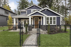 4' x 3'3" Black Chain-Link Fence Walk Gate at Menards®