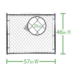 4' x 5' Black Chain-Link Fence Walk Gate at Menards®