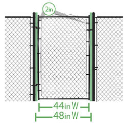 6' x 4' Black Chain-Link Fence Gate at Menards®