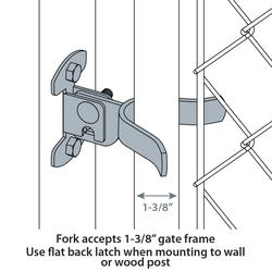 Galvanized Chain-Link Fence Flat Back Fork Latch at Menards®