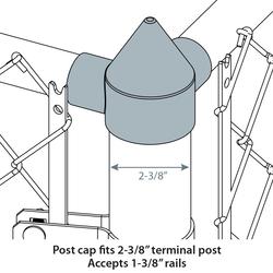 2-3/8" Chain-Link Fence Two Way Bullet Cap at Menards®