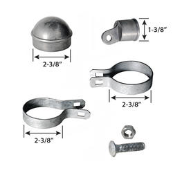 2-3/8" Galvanized Chain-Link Fence Corner Post Kit at Menards®